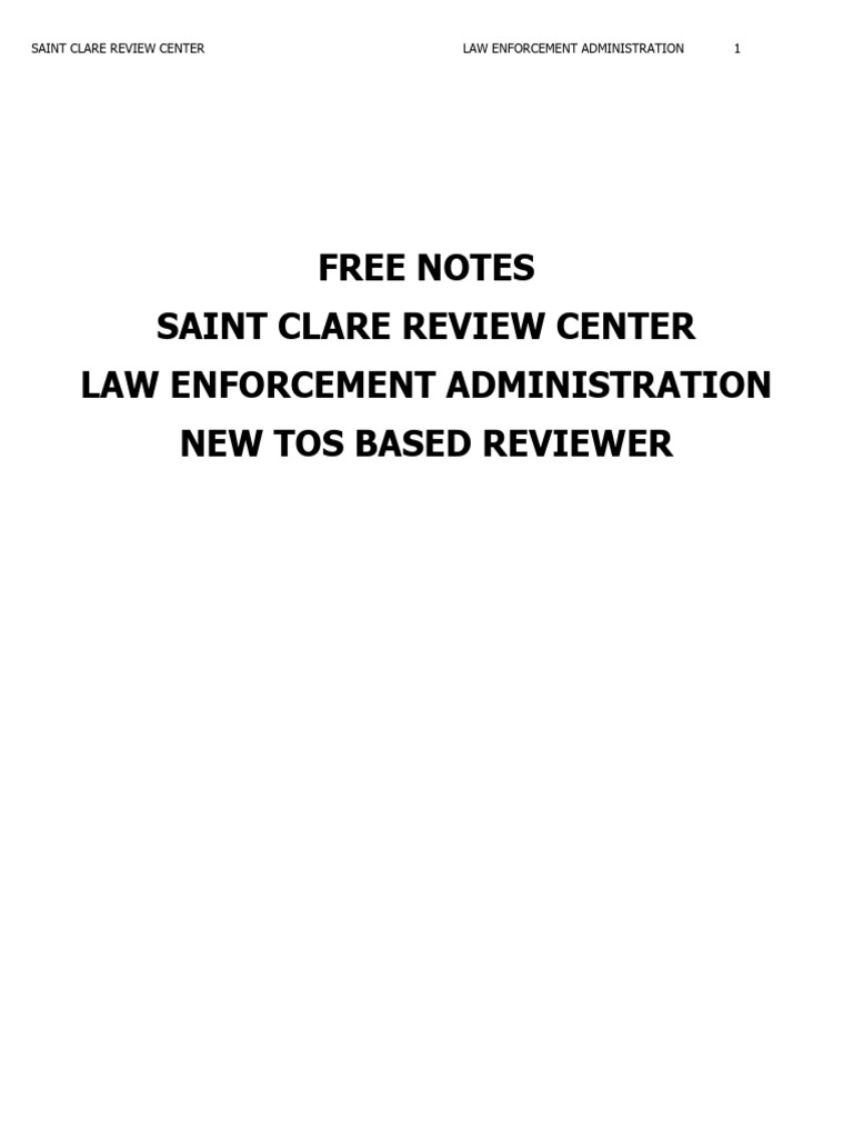 SAINT CLARE FREE NOTES | PDF | Police | Criminal Justice
