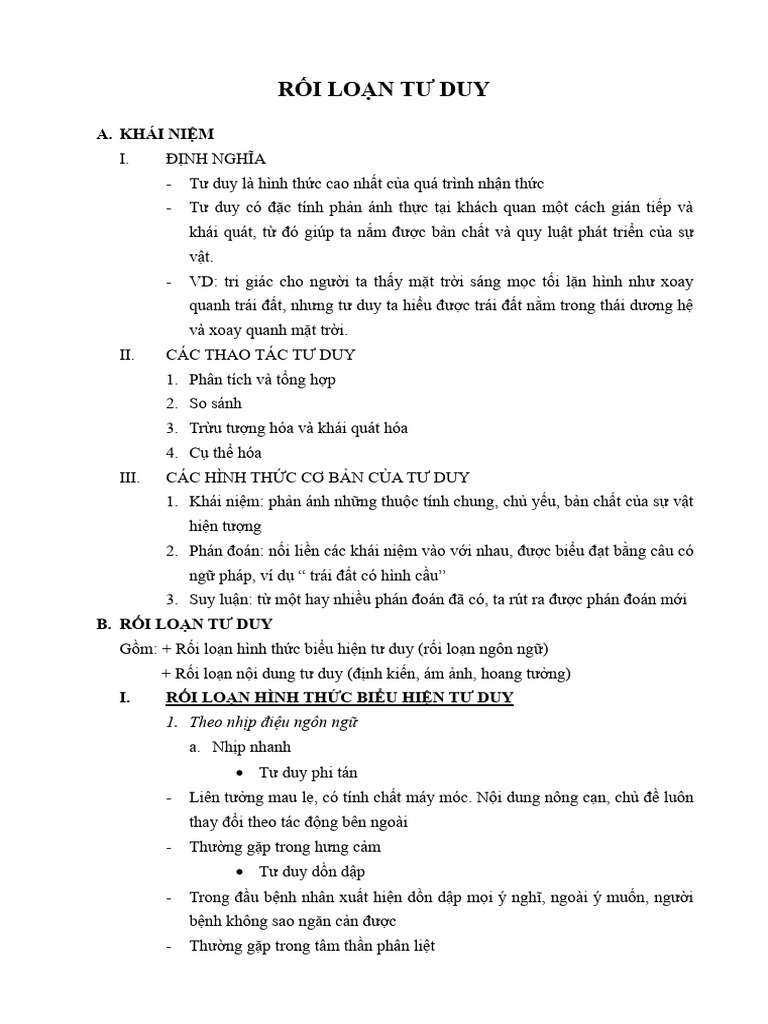 RỐI LOẠN TƯ DUY | PDF