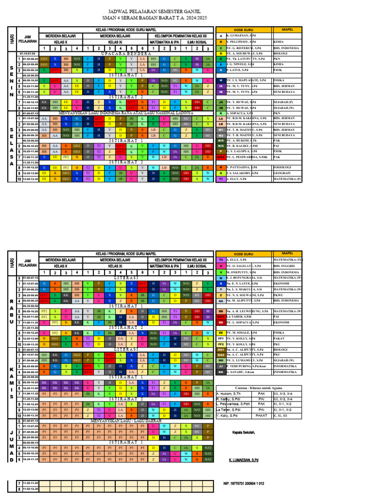 JADWAL KUMER 2024 - 2025 Baru | PDF