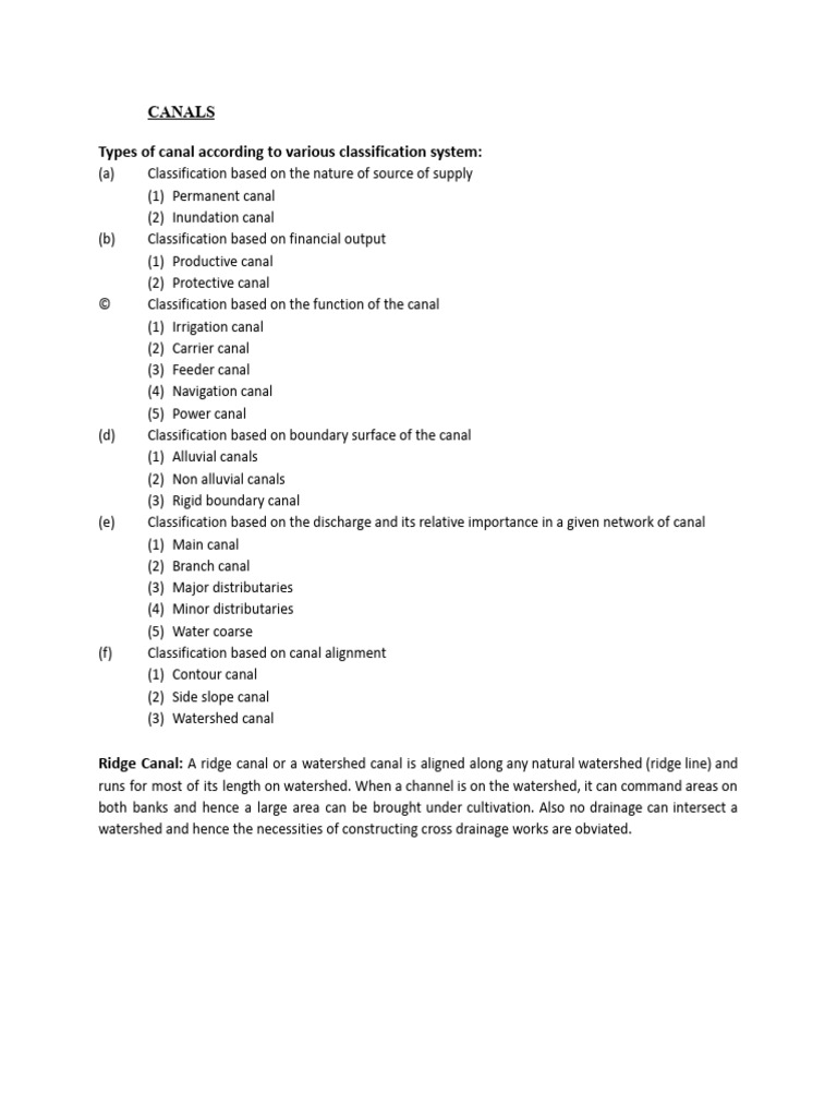 Canals and Canal Lining | PDF | Canal | Concrete