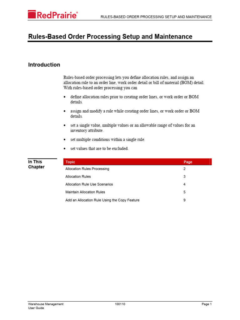 Rules-Based Order Processing Setup and Maintenance | PDF | Inventory | Computer Science