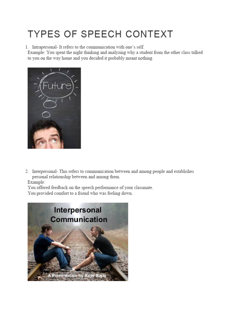 Types of Speech Context and Style | PDF | Communication | Speech