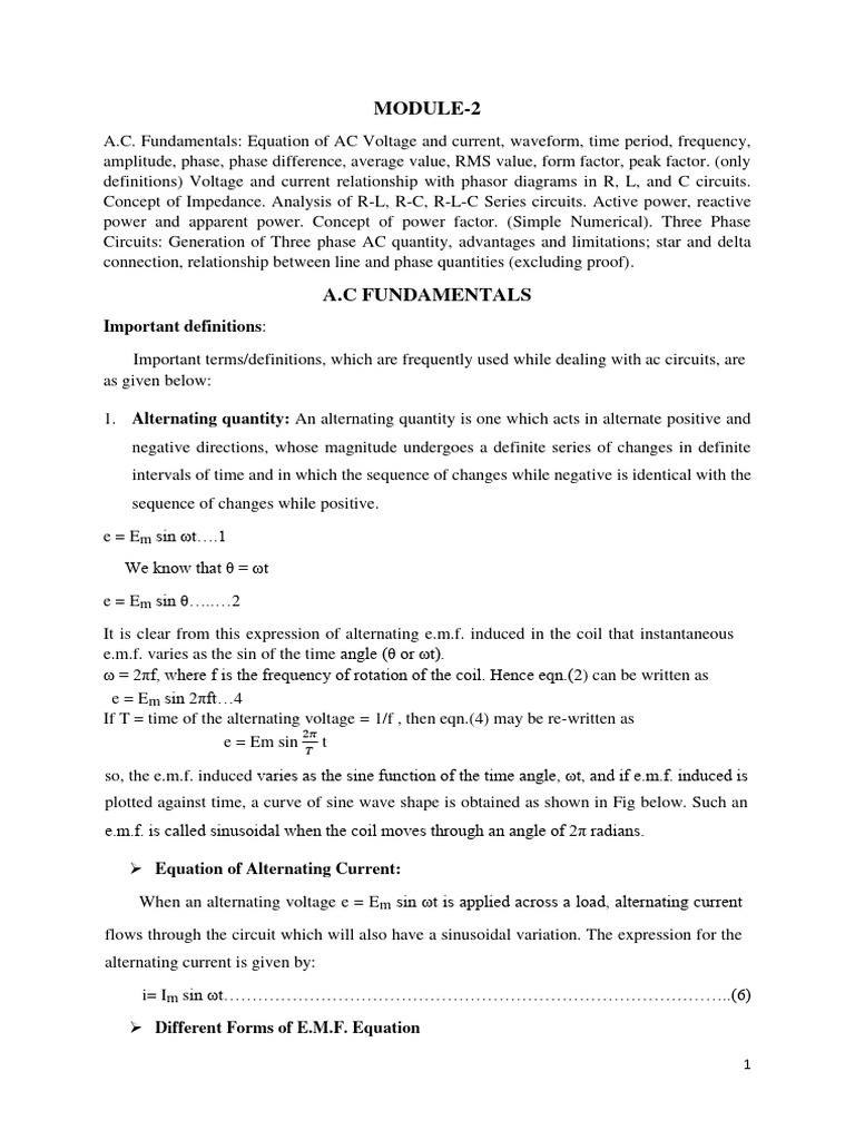 ele M2 (first half) | PDF | Inductance | Inductor