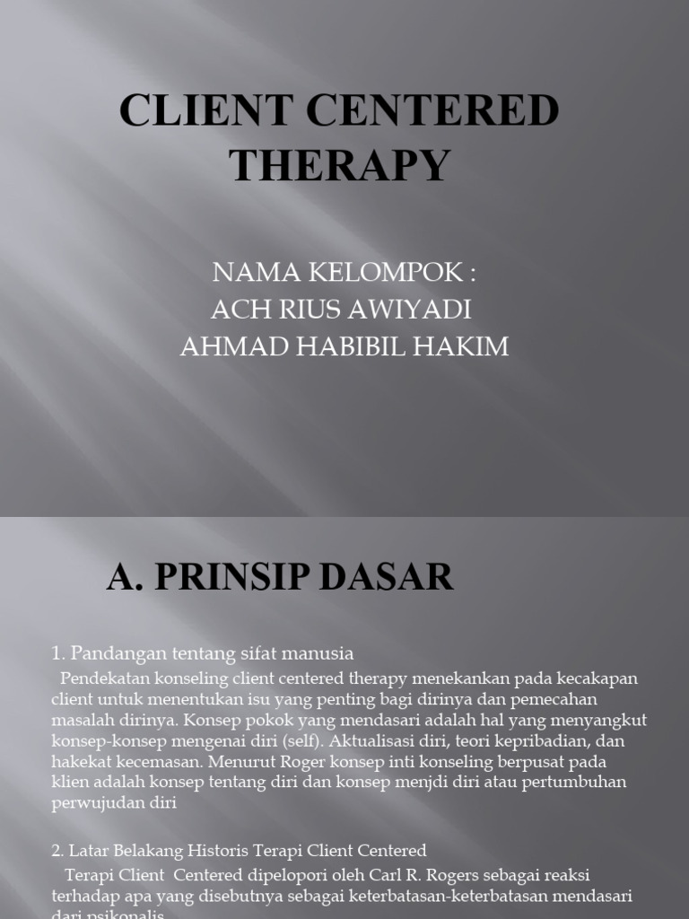 Client Centered Therapy | PDF