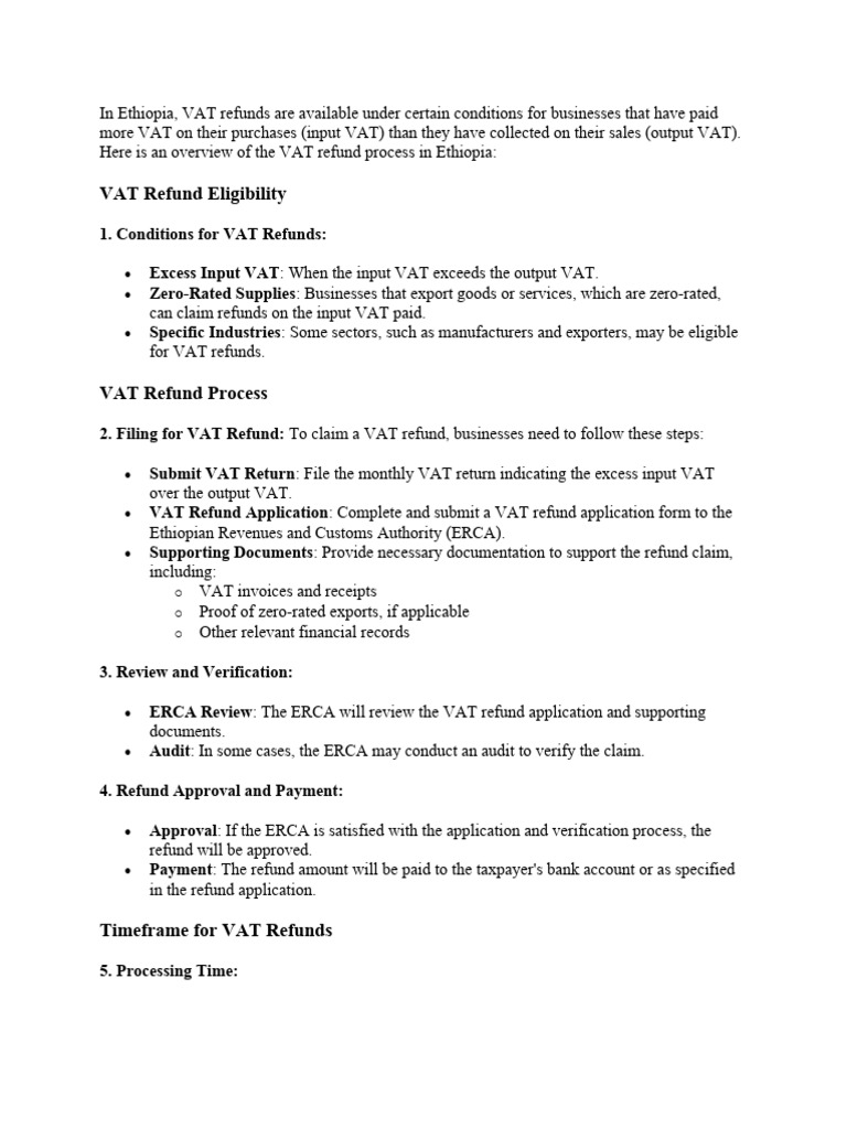 VAT Refund Process | PDF | Value Added Tax | Receipt