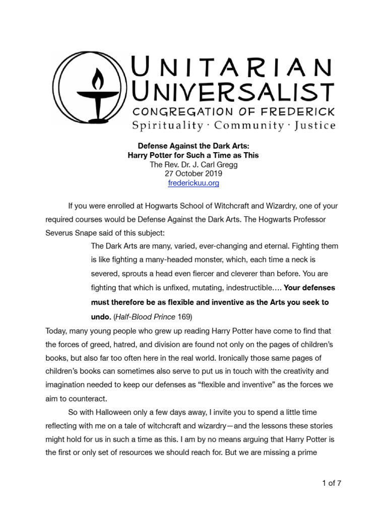 Defense Against Dark Arts | PDF | Harry Potter | J. K. Rowling