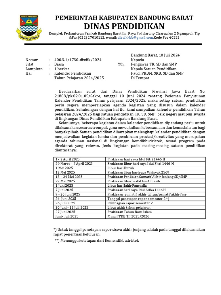 Kaldik KBB Fix 2024 2025 | PDF