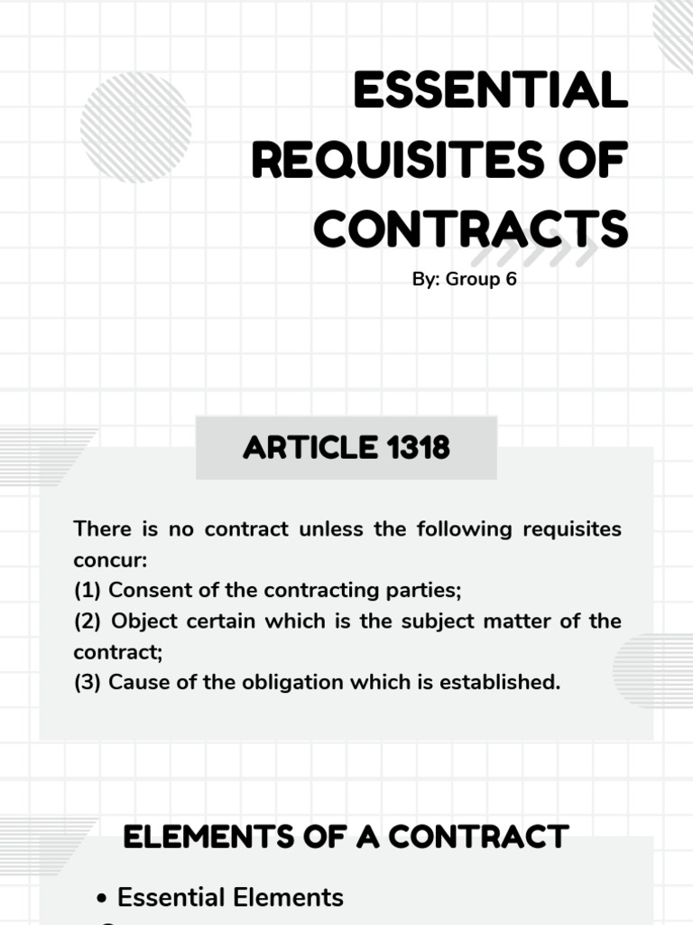 Essential Requisites of Contracts | Download Free PDF | Offer And ...