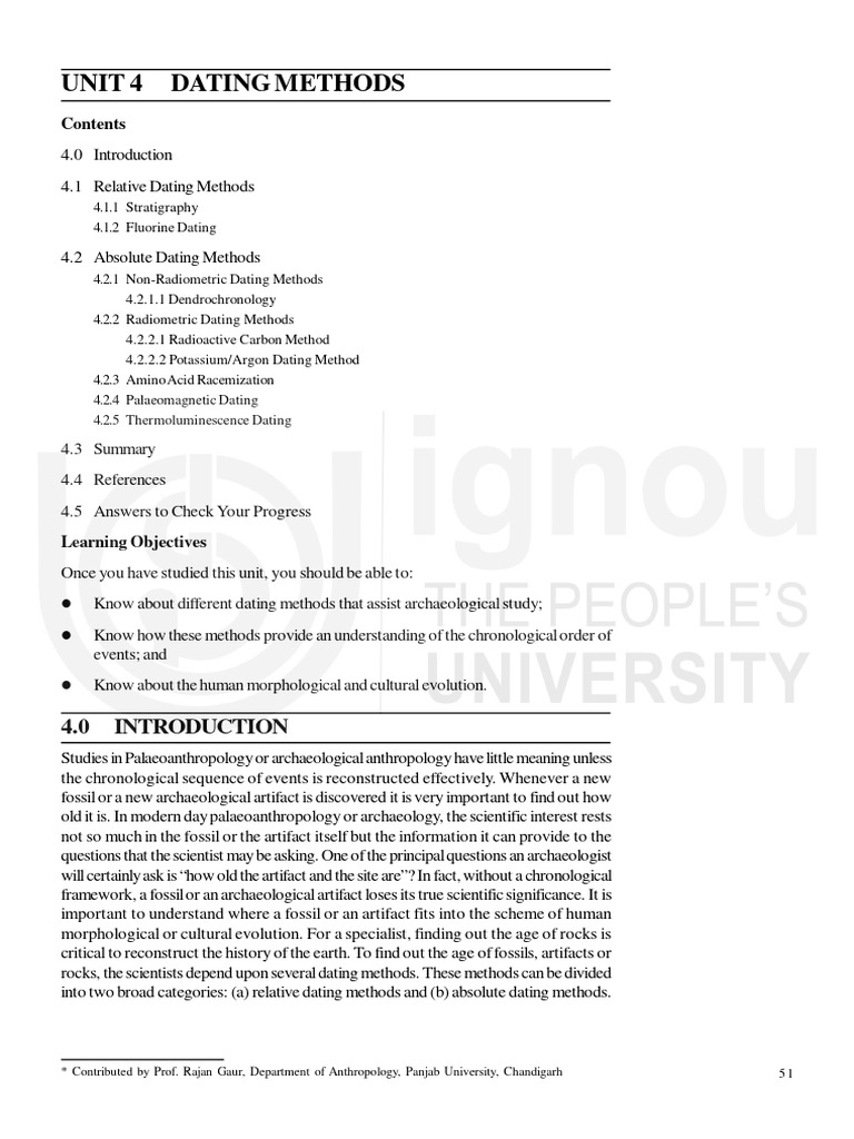Dating Methods PDF | PDF | Radiocarbon Dating | Radioactive Decay