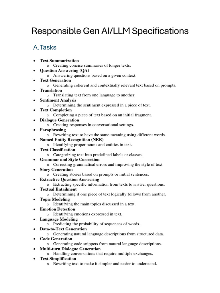 Responsible LLM Specifications | PDF | Human Communication | Computing