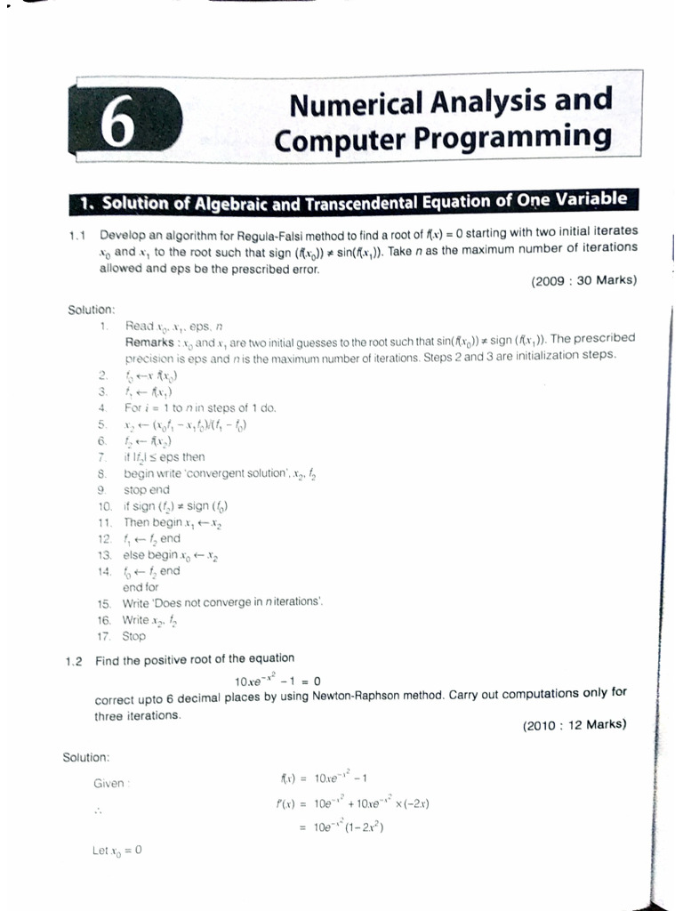 2-6 G-20 Maths Numerical Analysis | PDF