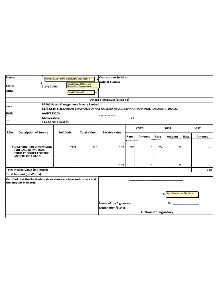 Sample Invoice For GST Purpose | PDF | Politics Of India | Governance