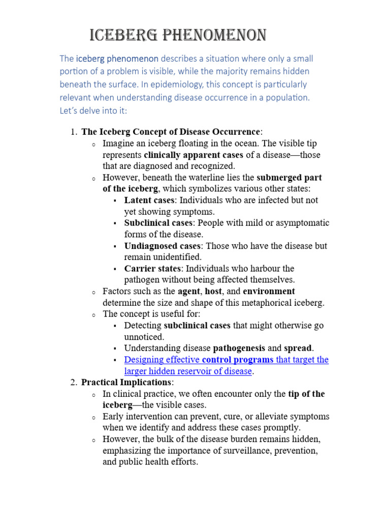 ICEBERG Phenomenon | PDF ICEBERG Phenomenon | PDF