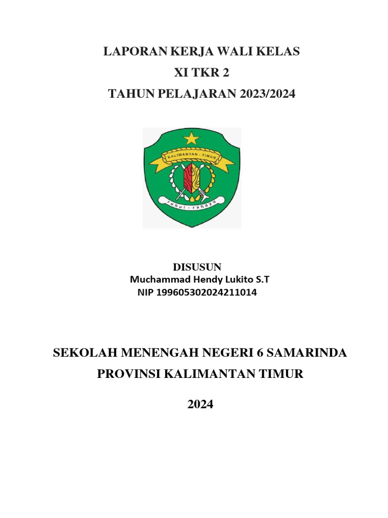 Laporan Kerja Wali Kelas Xi TKR 2 | PDF | Karier & Perkembangan