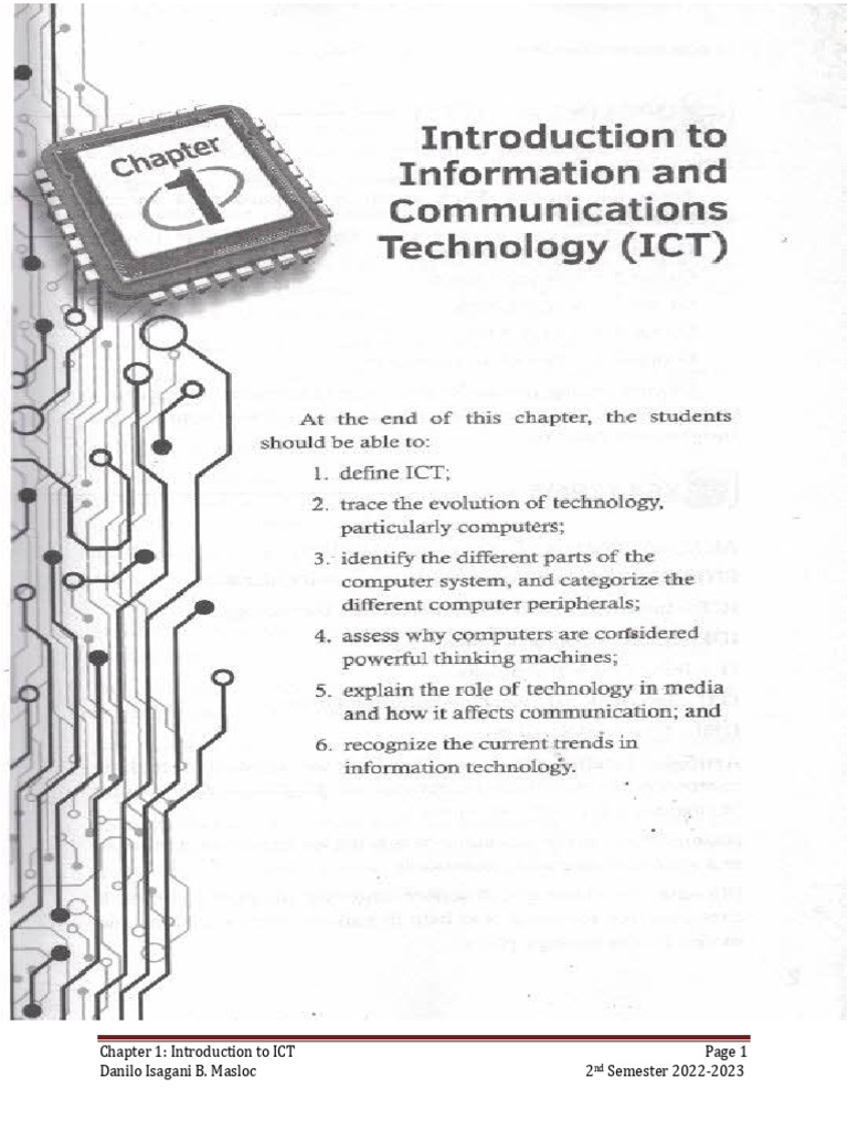 Chapter 1 Intro to ICT | PDF