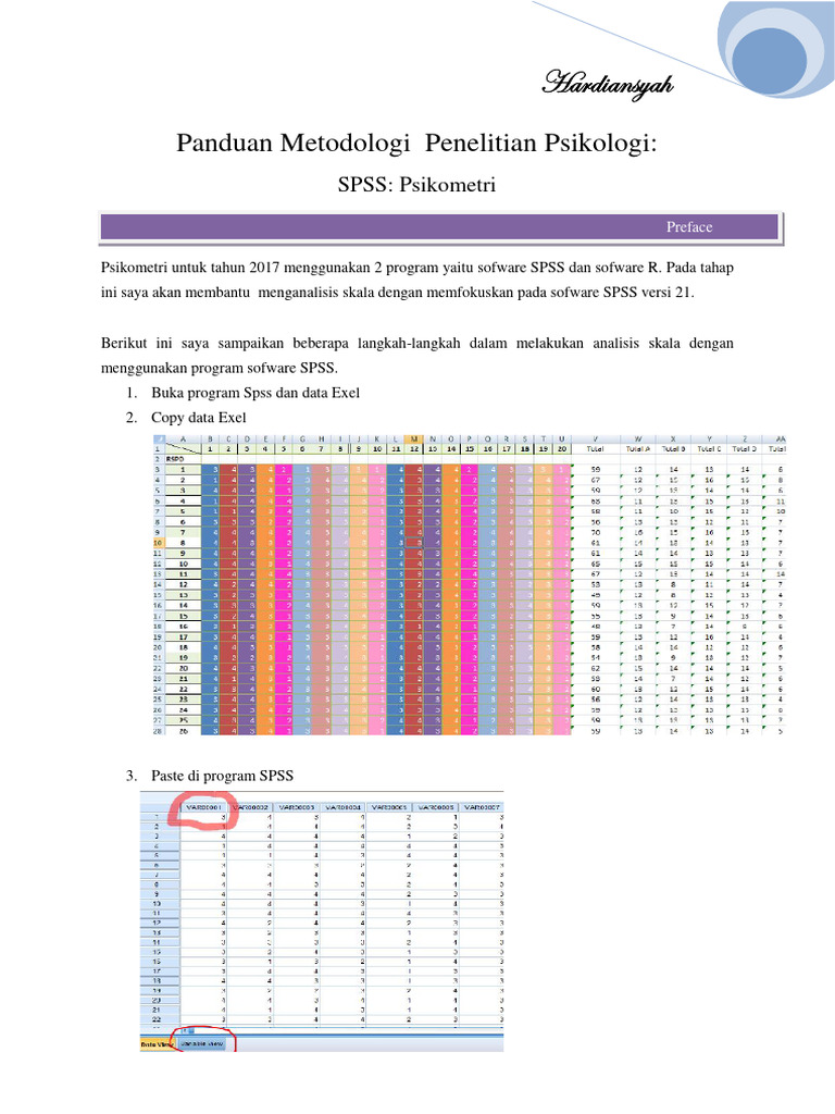 Panduan SPSS untuk Analisis Psikometri | PDF