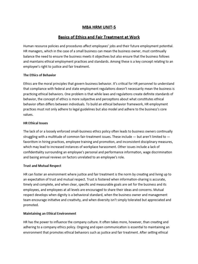 MBA HRM UNIT-5-WPS Office | PDF | Occupational Safety And Health | Employment