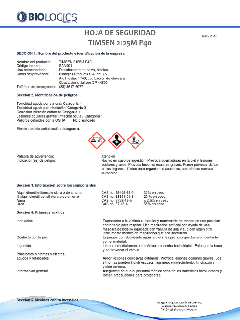 Hs Timsen 2125m p40 | PDF | Quemar | Agua