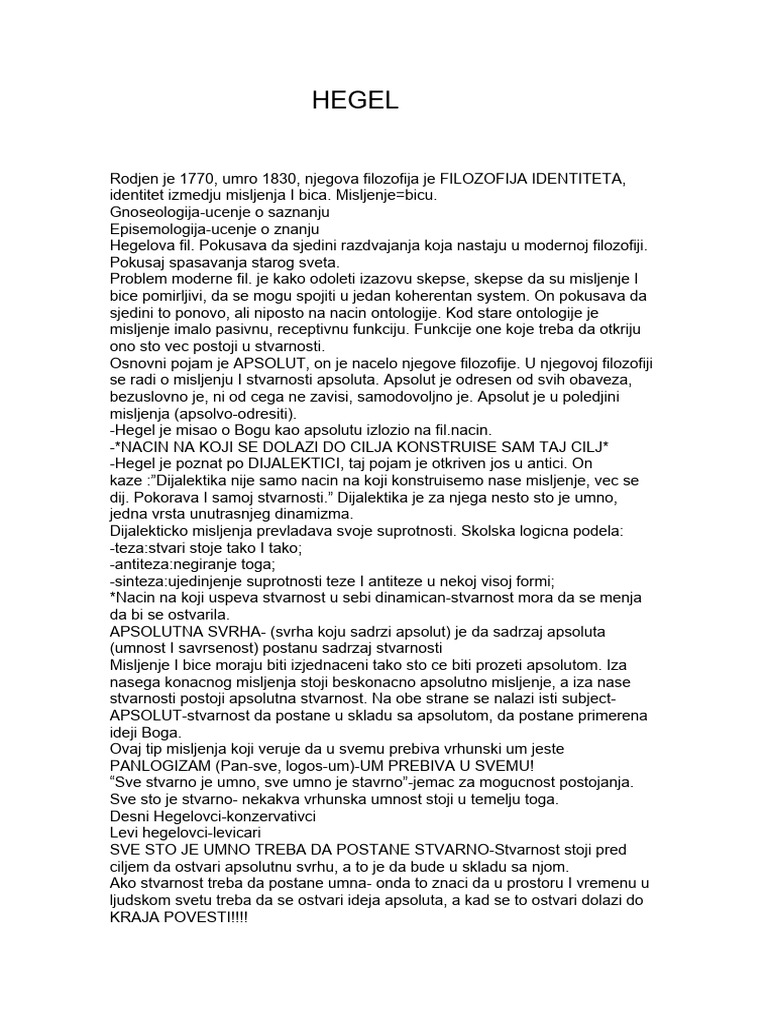 Hegel | PDF