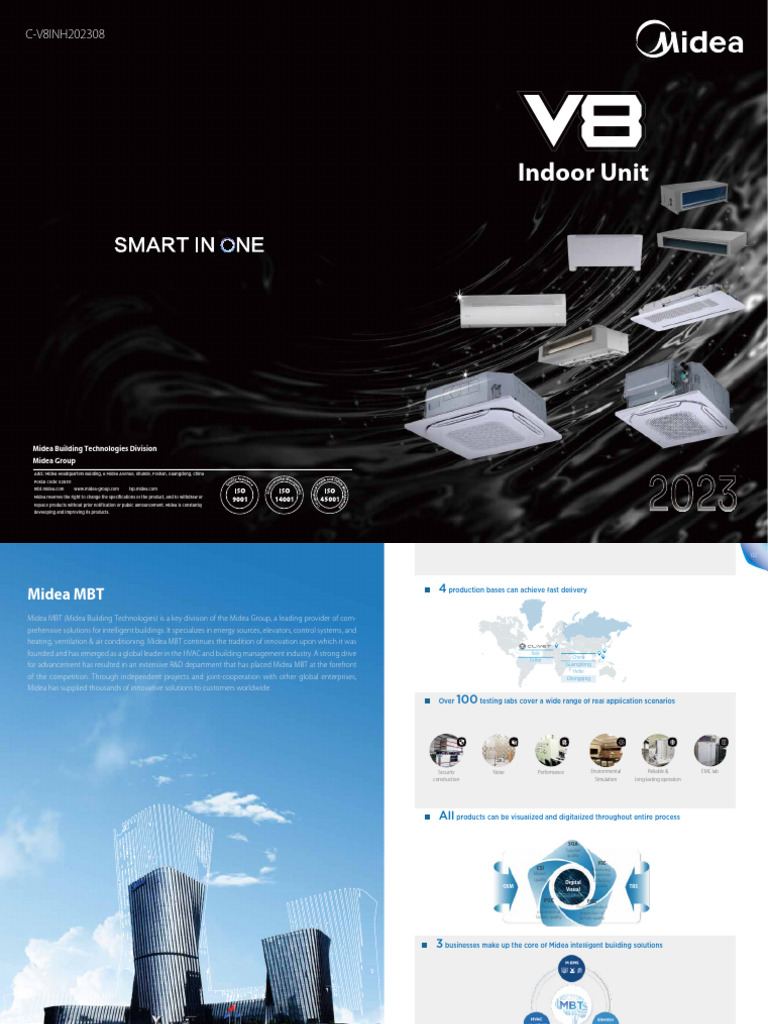VRF IDU Catalogue - Midea | PDF | Duct (Flow) | Pump