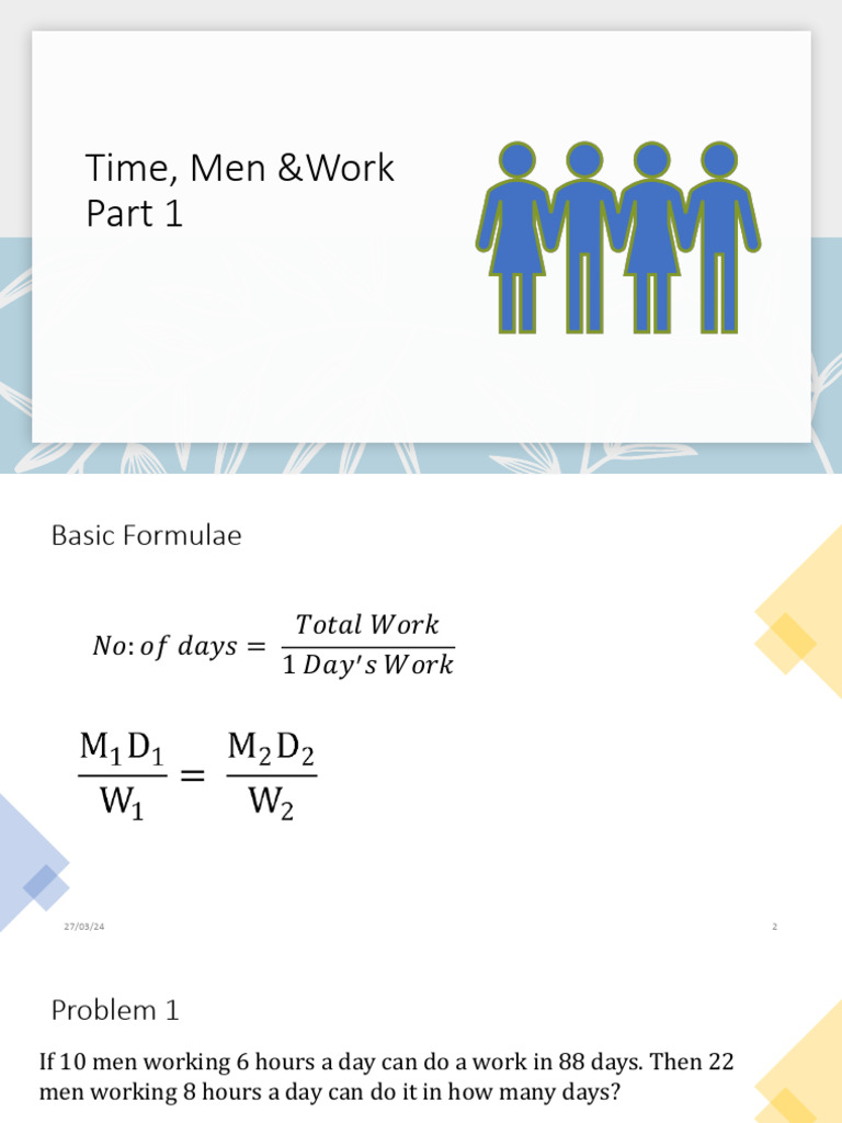 Time Men & Work I - NR-students | PDF