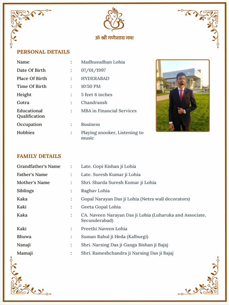 Biodata | PDF | Social Science | Lifestyle