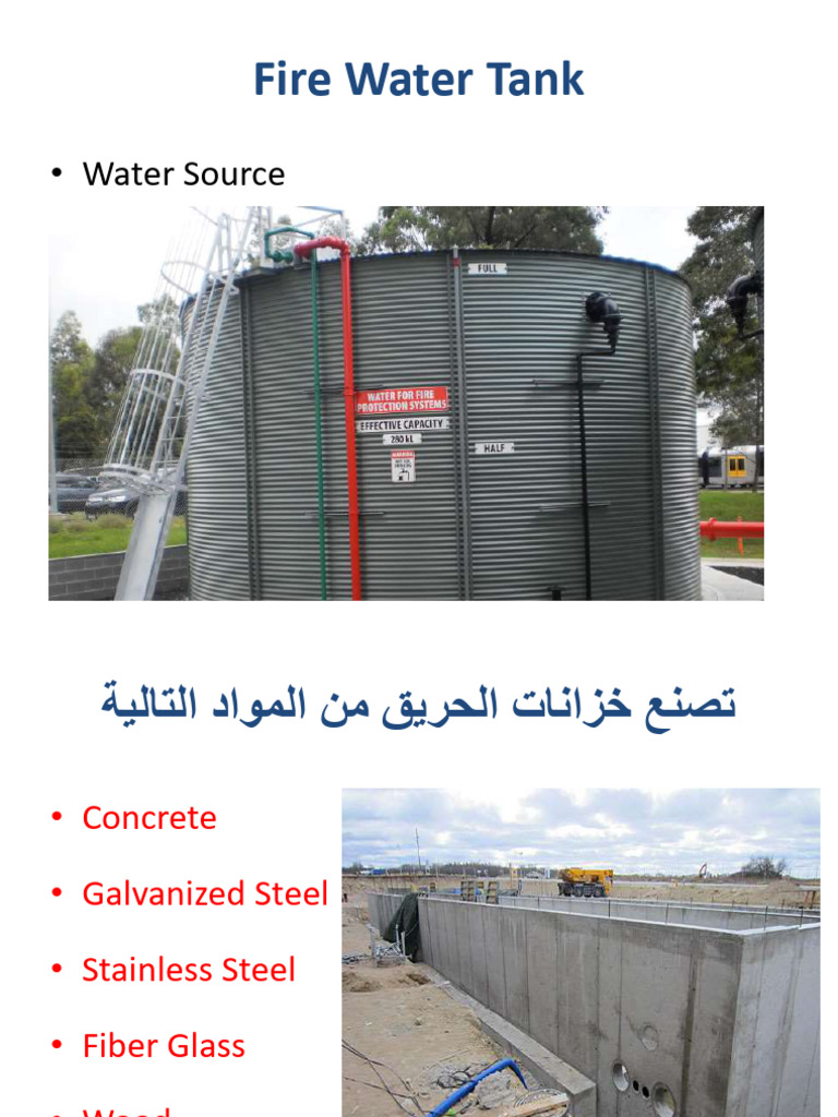 Fire Water Tank Specifications | PDF