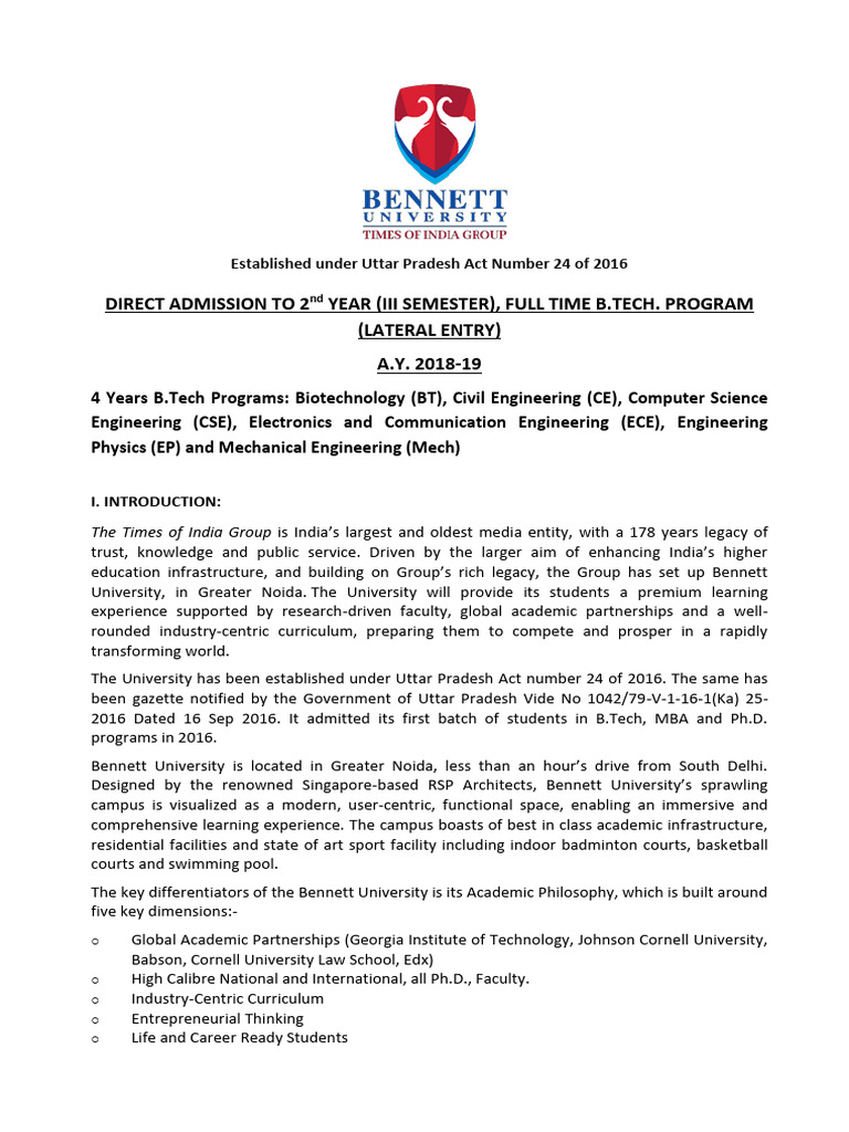 Lateral Procedure 2018 19 | PDF | University And College Admission | Diploma