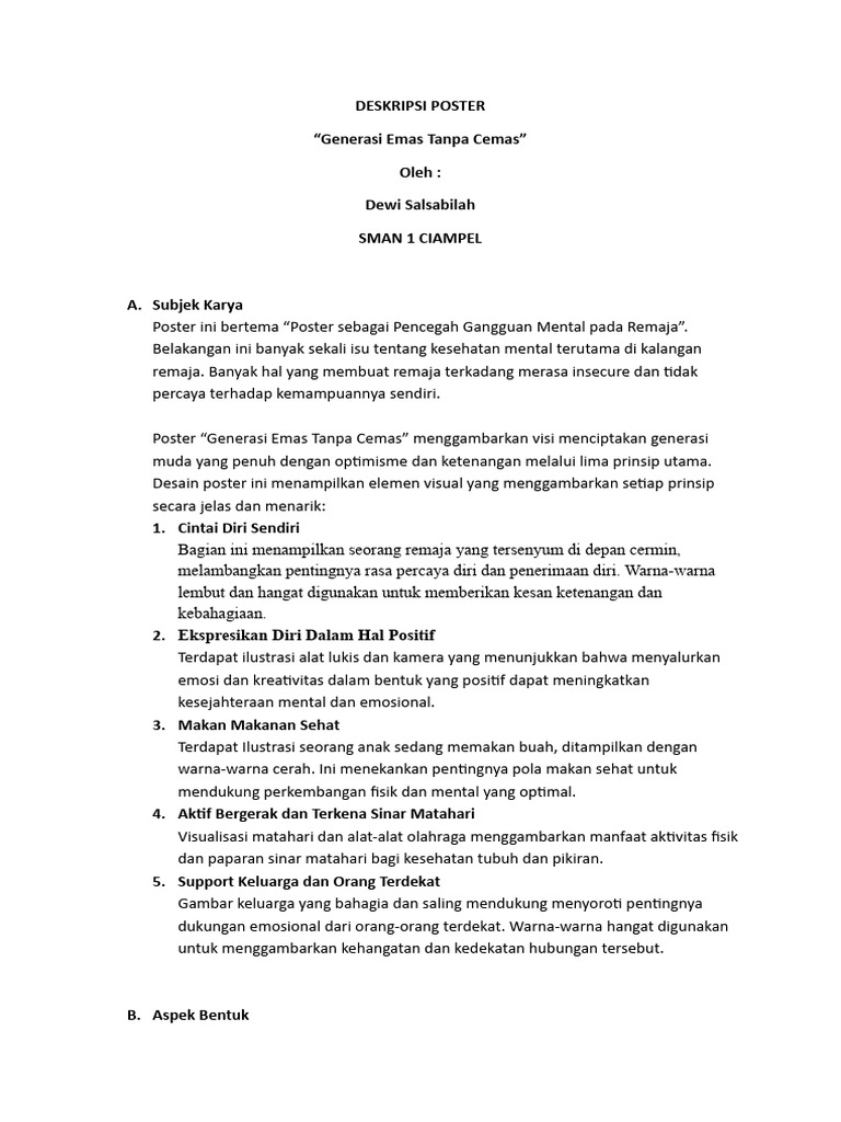 Deskripsi Karya Poster FLS2N 2024 | PDF