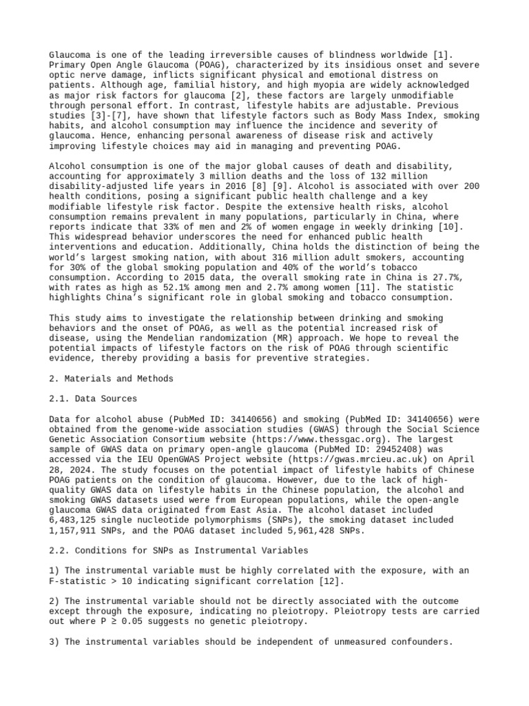 Impact of Alchool On Health Reacrch Paper | PDF | Genome Wide ...