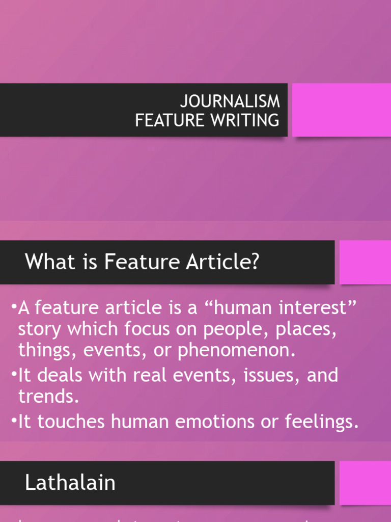 What Is Feature Writing | PDF | Cognitive Science | Human Communication