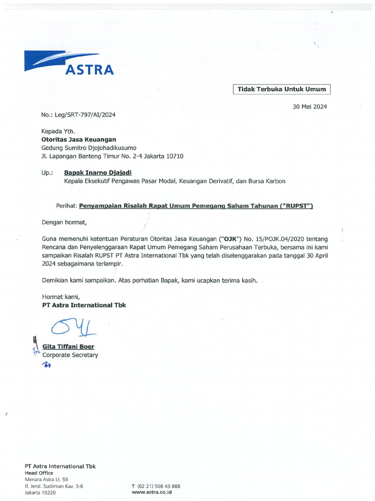 Risalah RUPS 31644600 Lamp1 | PDF