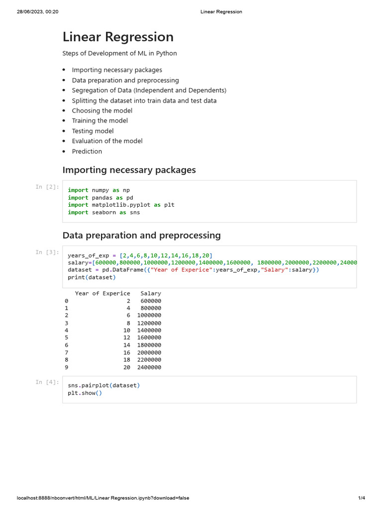 Unit5 - Linear Regression | PDF | Regression Analysis | Software ... Unit5 - Linear Regression | PDF | Regression Analysis | Software ...