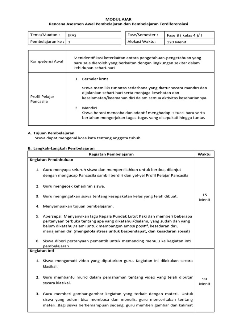 Perangkat Asesmen Awal | PDF