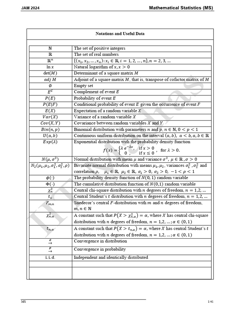 MS QP Merged | PDF | Probability Distribution | Variance