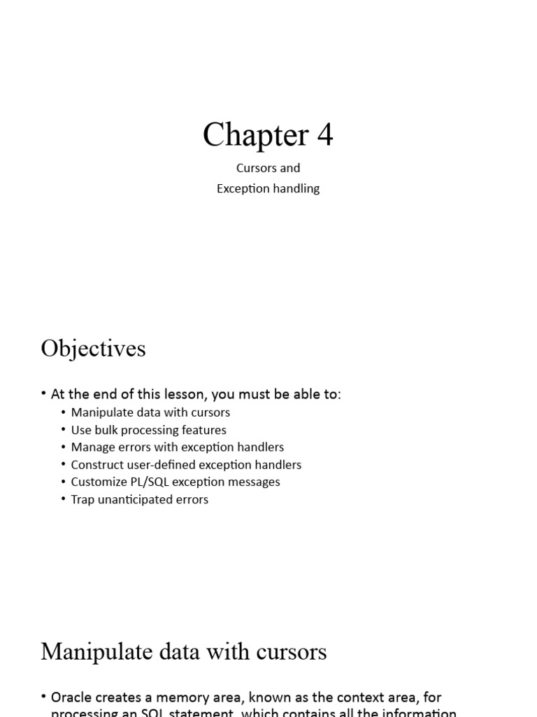Business Analysis Chap04 Notes | PDF | Pl/Sql | Sql