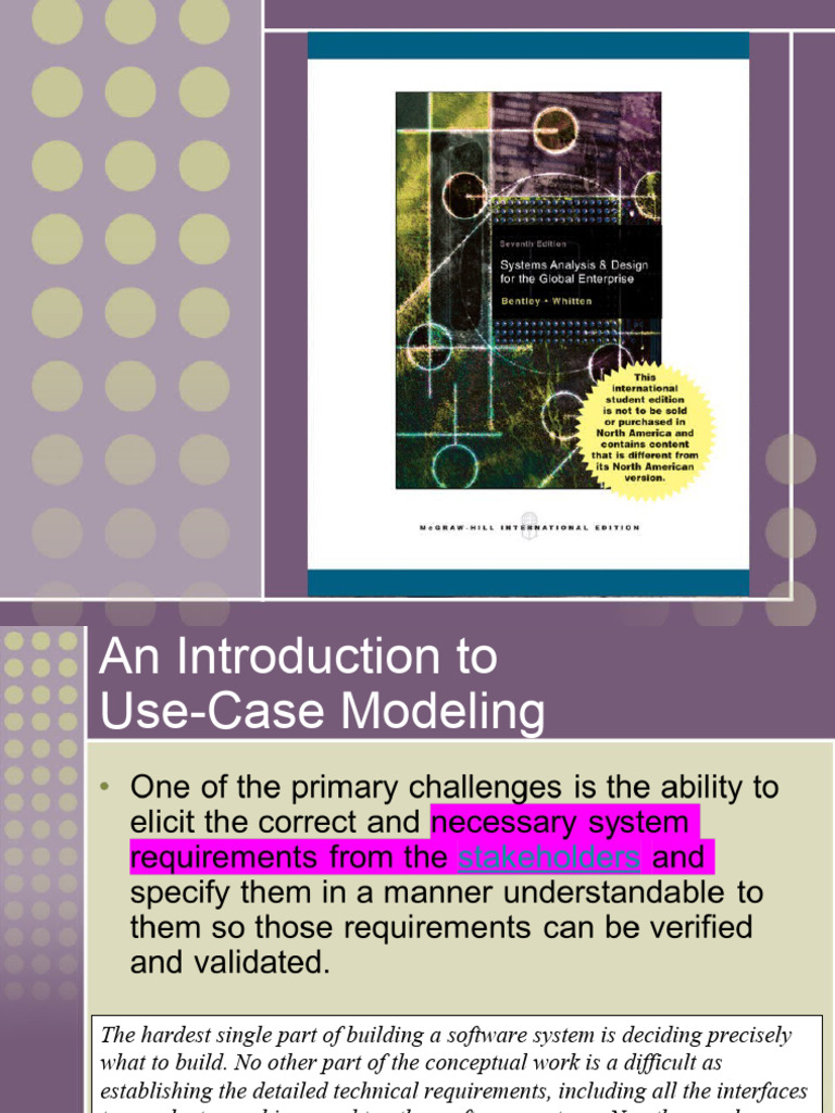 Business Analysis Chap07 Notes | PDF | Use Case | System