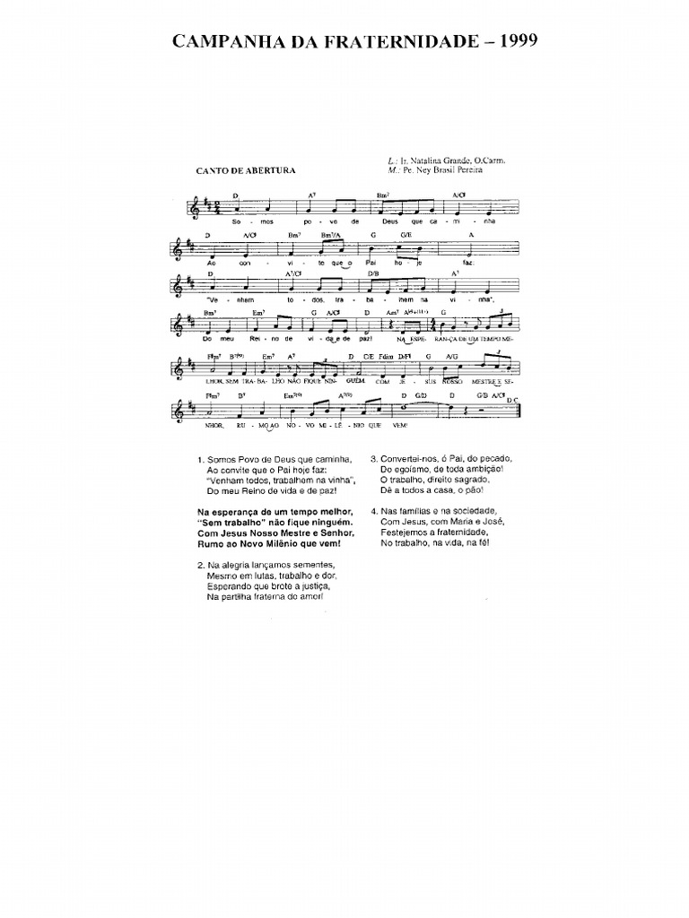 Partituras - CD CF 1999 | PDF