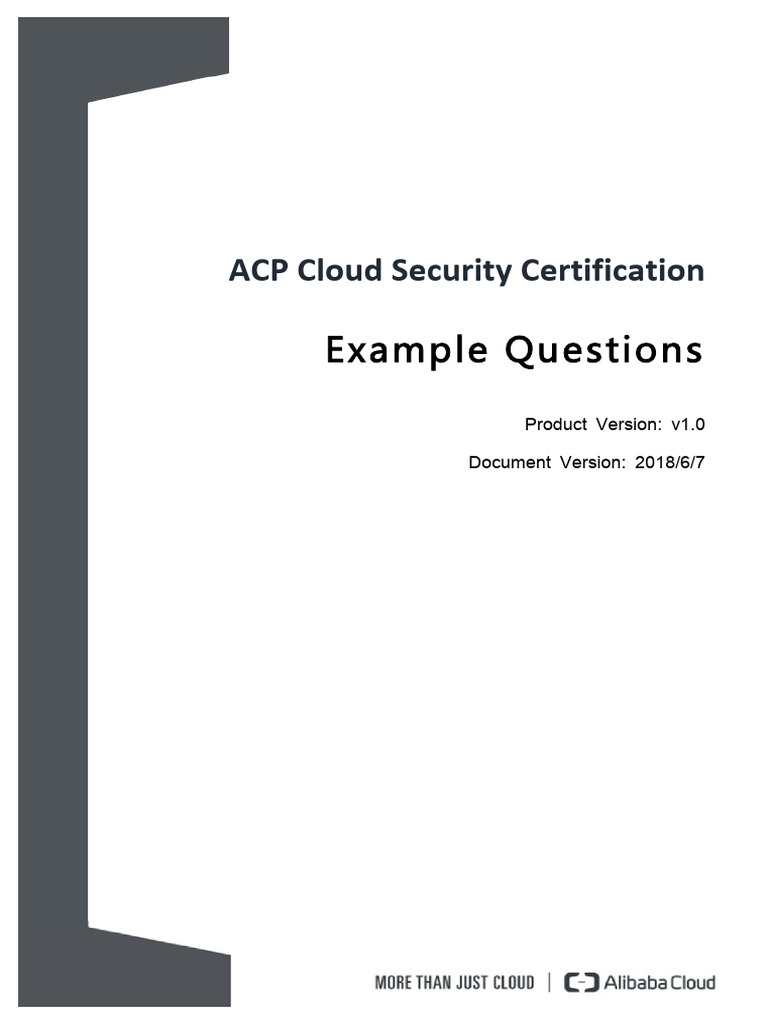 ACP SAMPLE Qs | PDF | Denial Of Service Attack | Cloud Computing