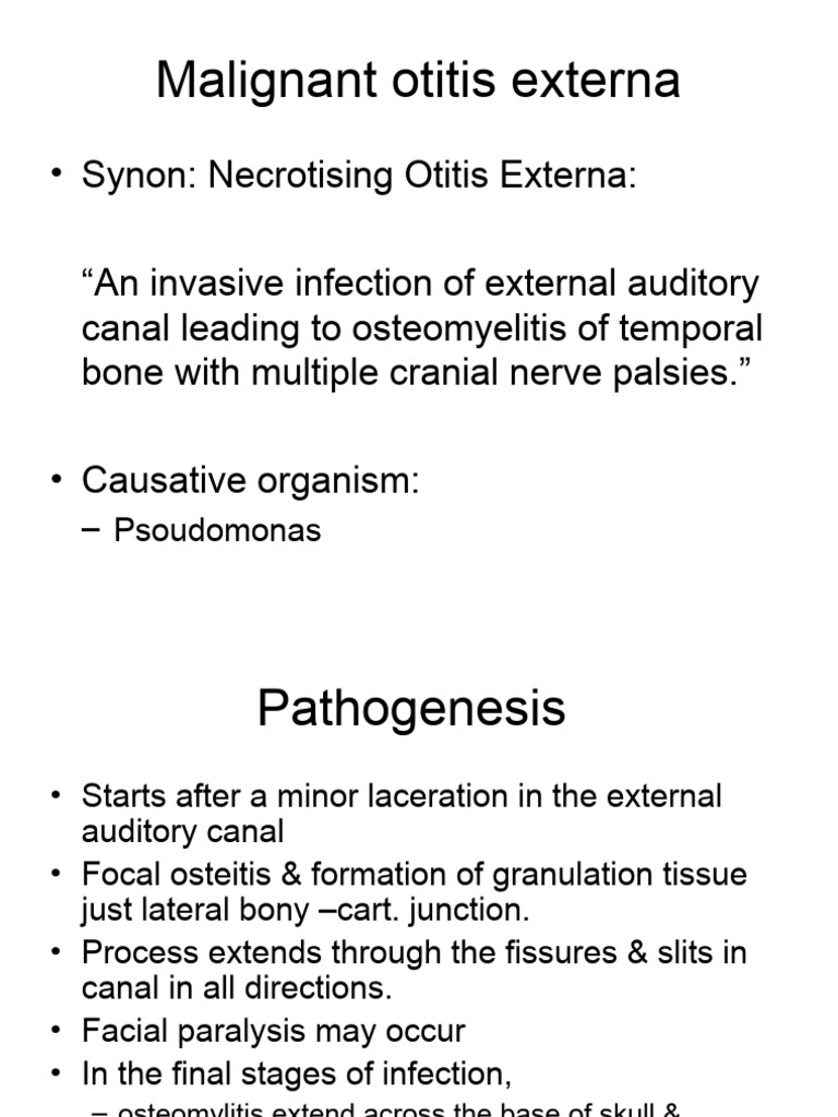 Malignant Otitis Externa | PDF | Medicine | Causes Of Death