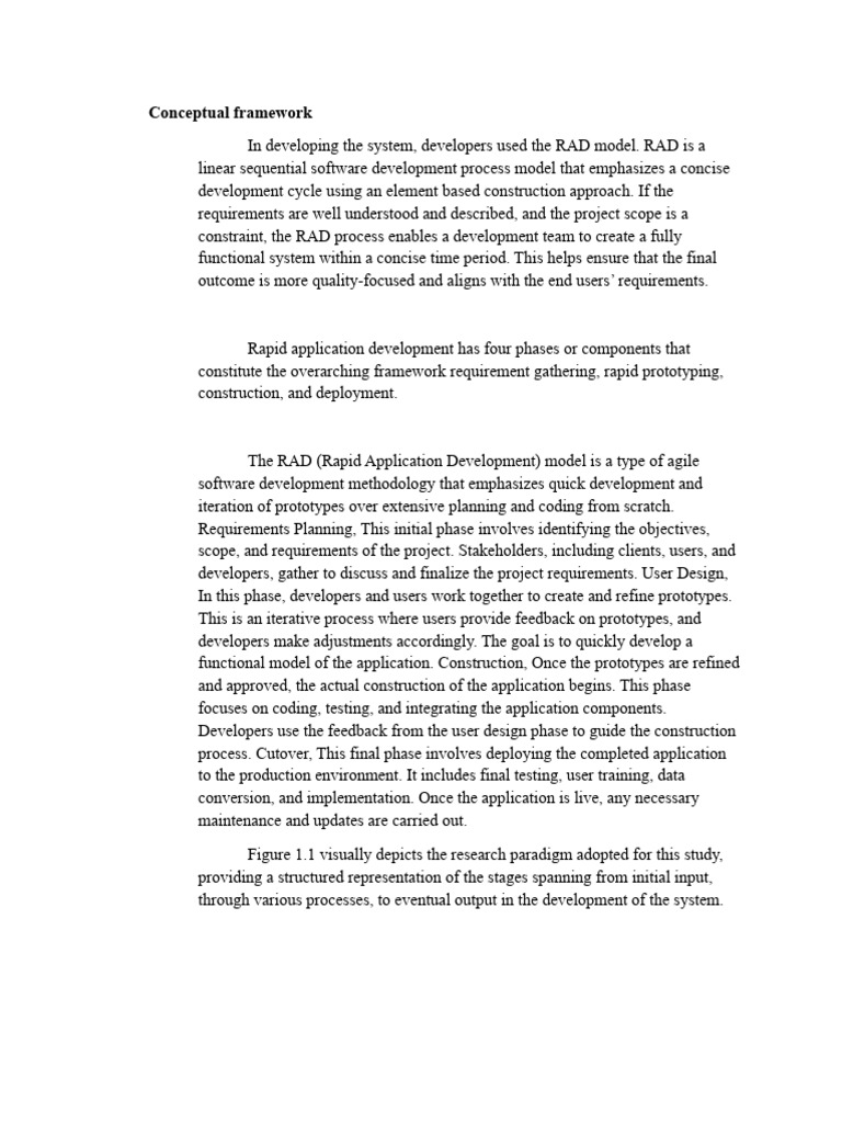 Conceptual Framework RAD MODEL | PDF | Software Development Process ...