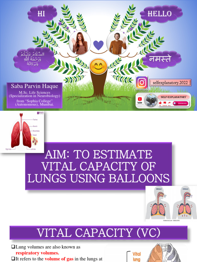 Aim: To Estimate Vital Capacity of Lungs Using Balloons | PDF | Lung ...
