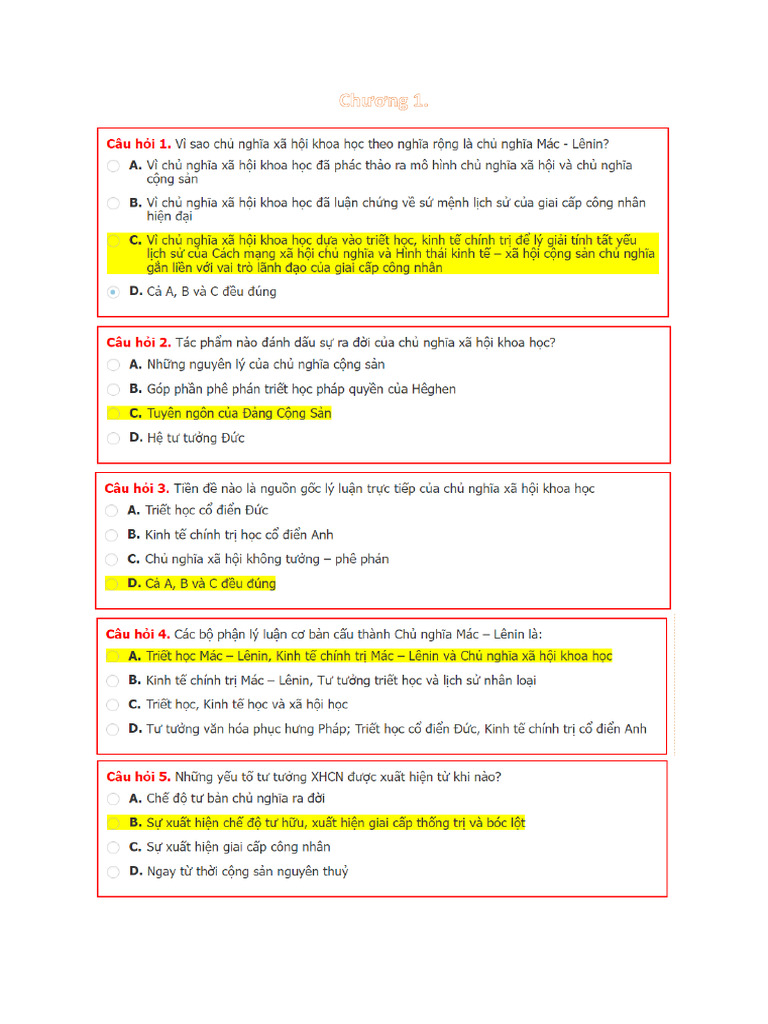 ĐỀ CƯƠNG CNXH | PDF