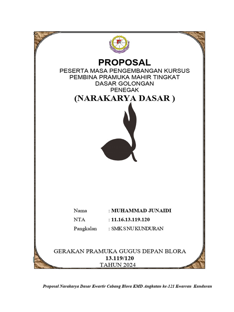 Contoh Proposal Narakarya Dasar 2 | PDF