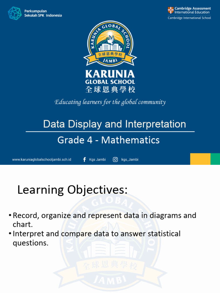 Grade 4 Data Display & Interpretation | PDF | Chart | Data