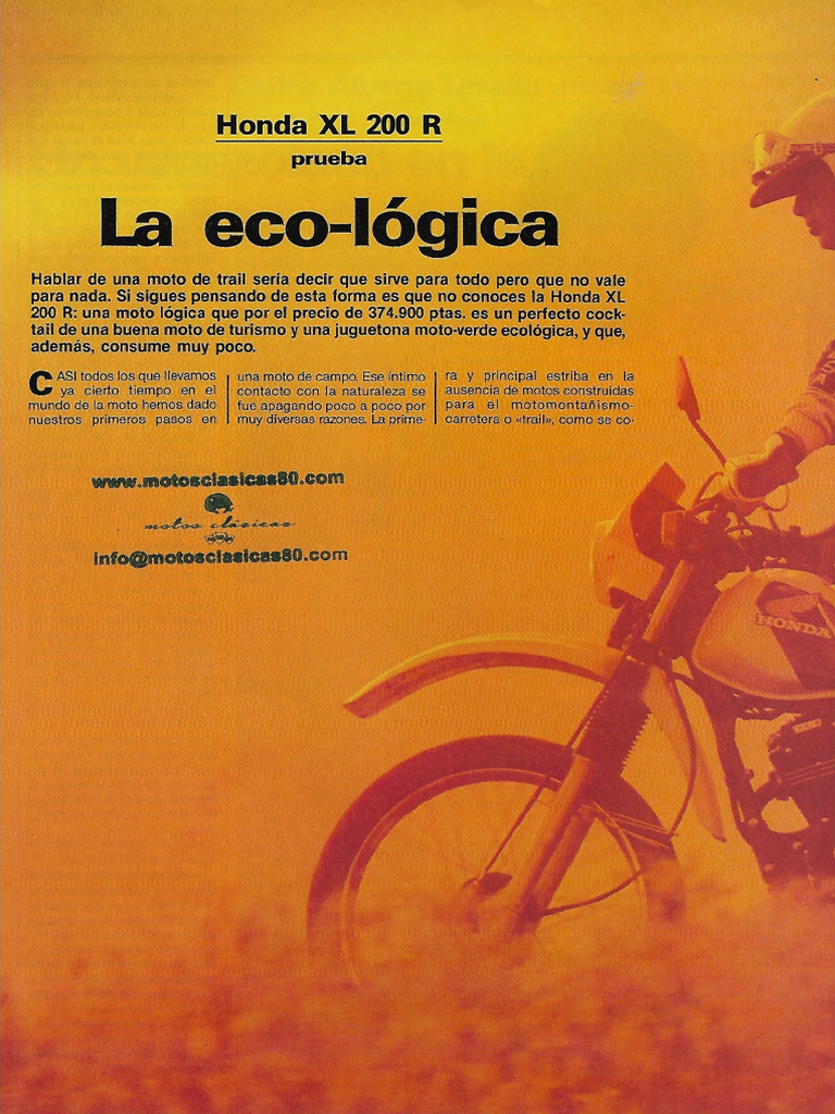 Honda XL200 Motociclismo n907 1985 | PDF