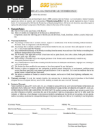 North Face Warranty Return Form | PDF