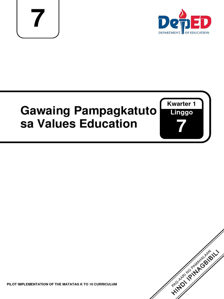 WS - Values Education 7 - Week7 - v2 | PDF