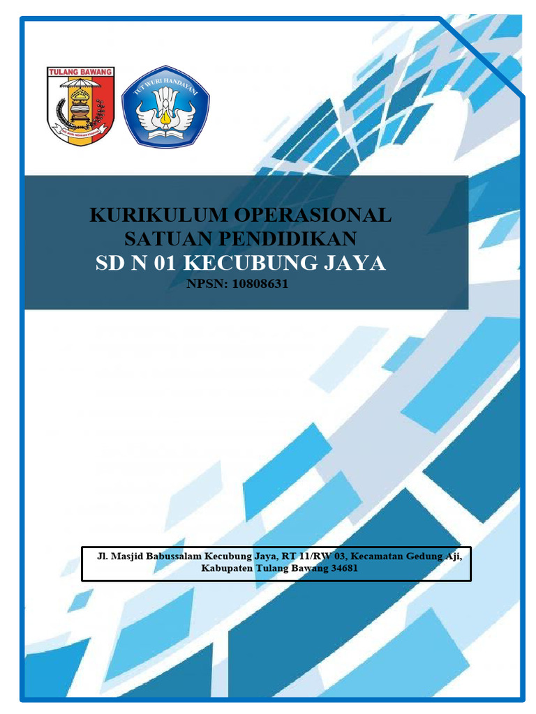 Kurikulum SDN 01 Kecubung Jaya | PDF