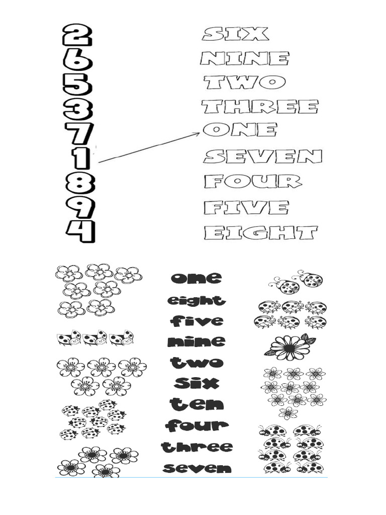 Numeros 1 Al 10 en Ingles | PDF